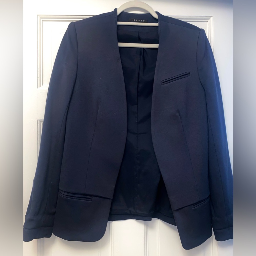 4 Navy Theory Blazer Suit Jacket - Gem